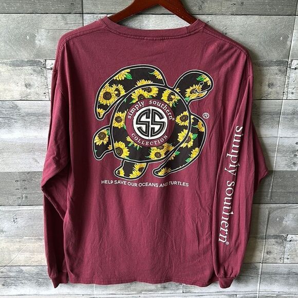 Simply Southern | Tops | Simply Southernmagenta Sunflower Turtle ...